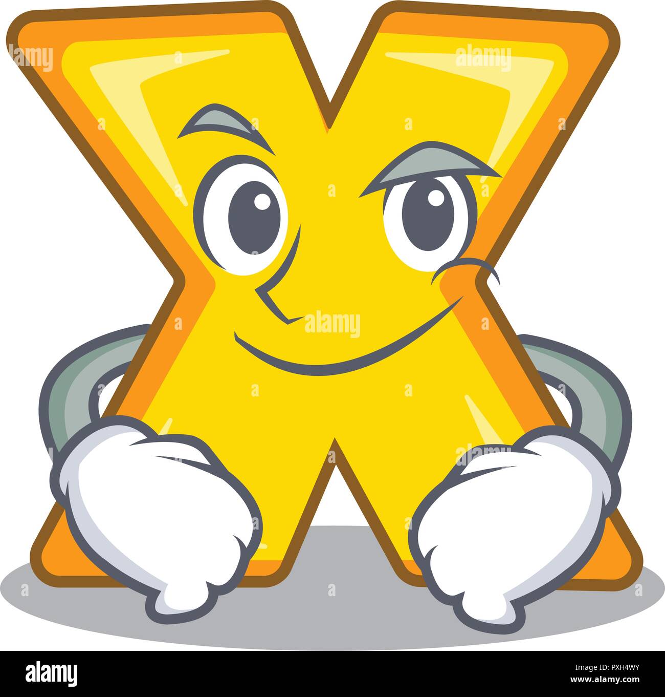 Smirking cartoon multiply of a delete sign Stock Vector Image & Art - Alamy