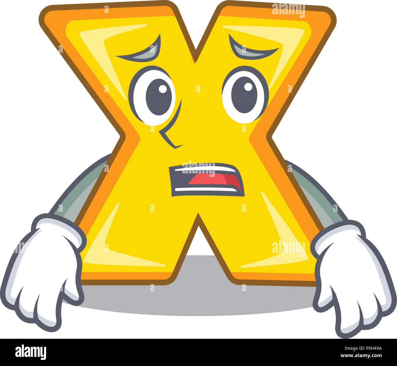 Afraid cartoon multiply sign for calculate math Stock Vector Image ...