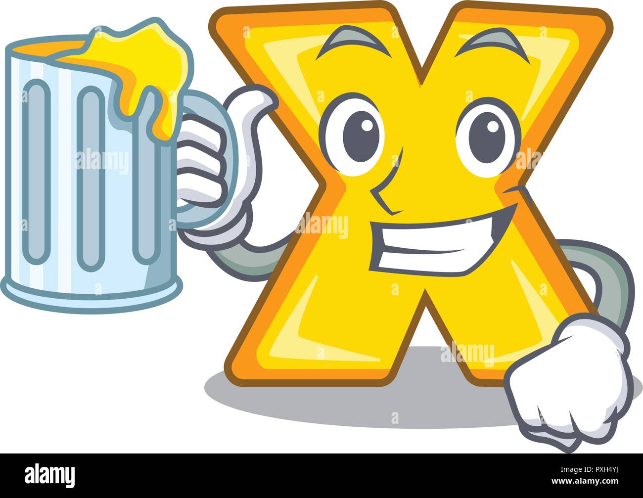 With juice cartoon multiply sign for calculate math Stock Vector Image ...