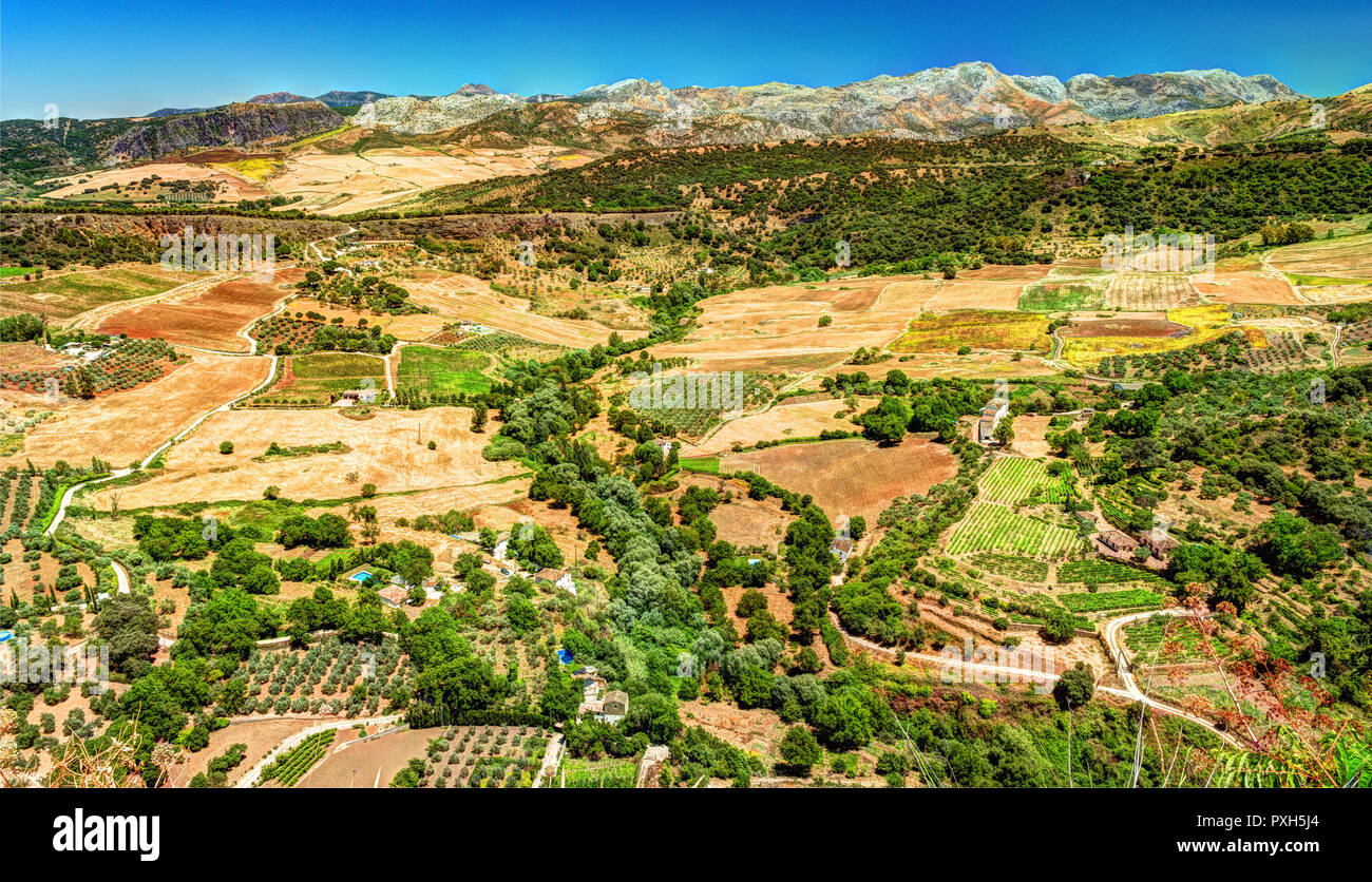Aerial top view of a landscape Stock Photo - Alamy