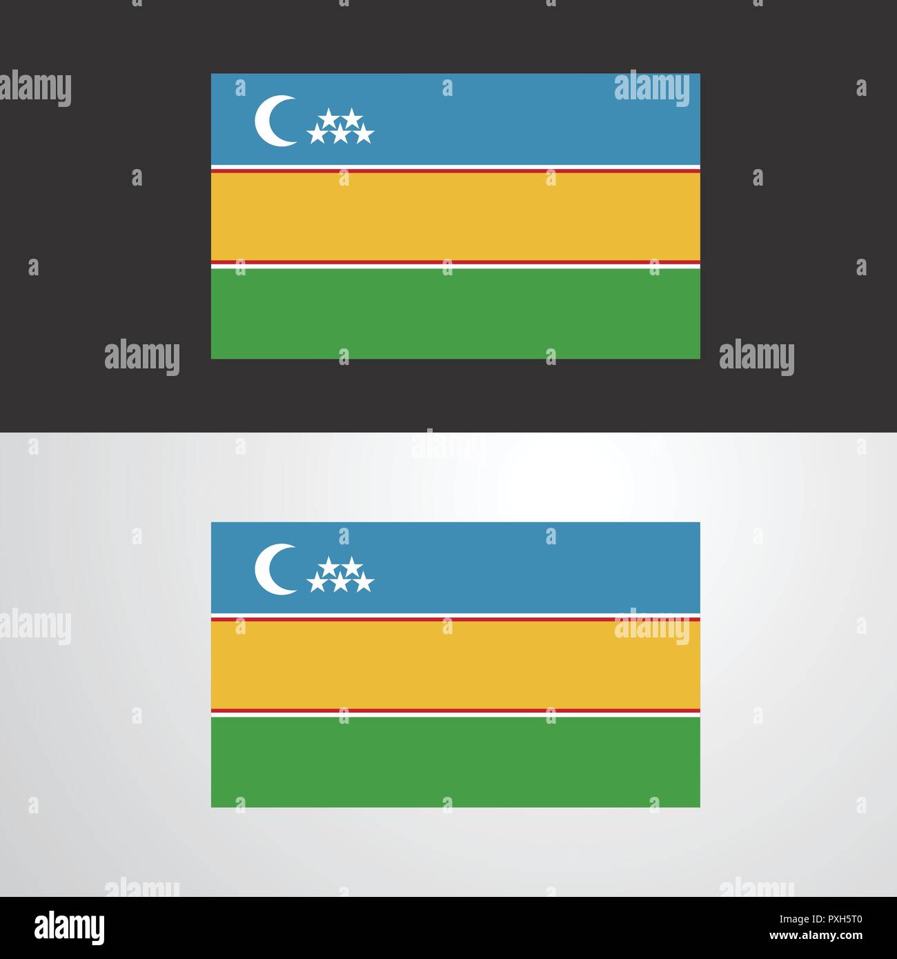 Karakalpakstan Flag banner design Stock Vector Image & Art - Alamy