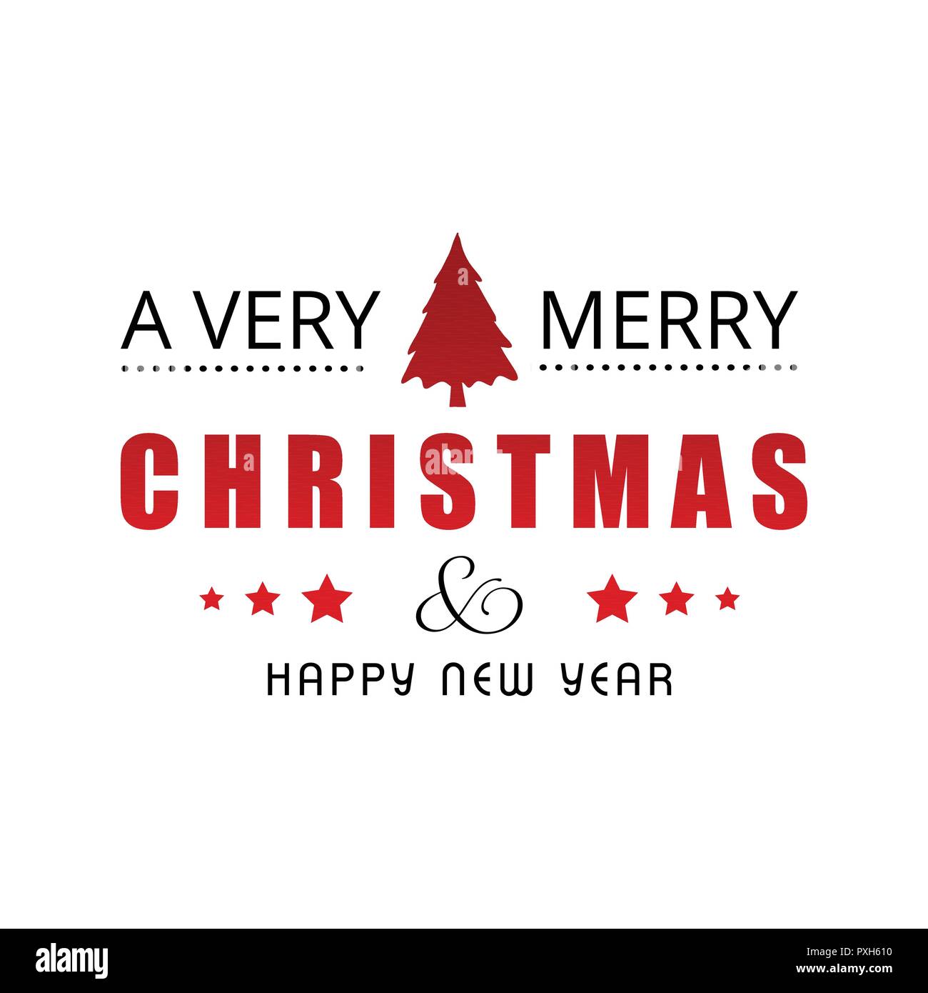 Merry Christmas creative design with white background vector Stock ...