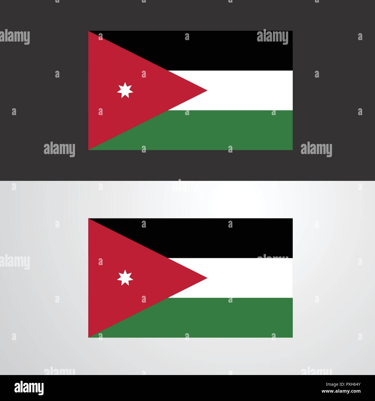 Wavy jordanian flag Stock Vector Images - Alamy