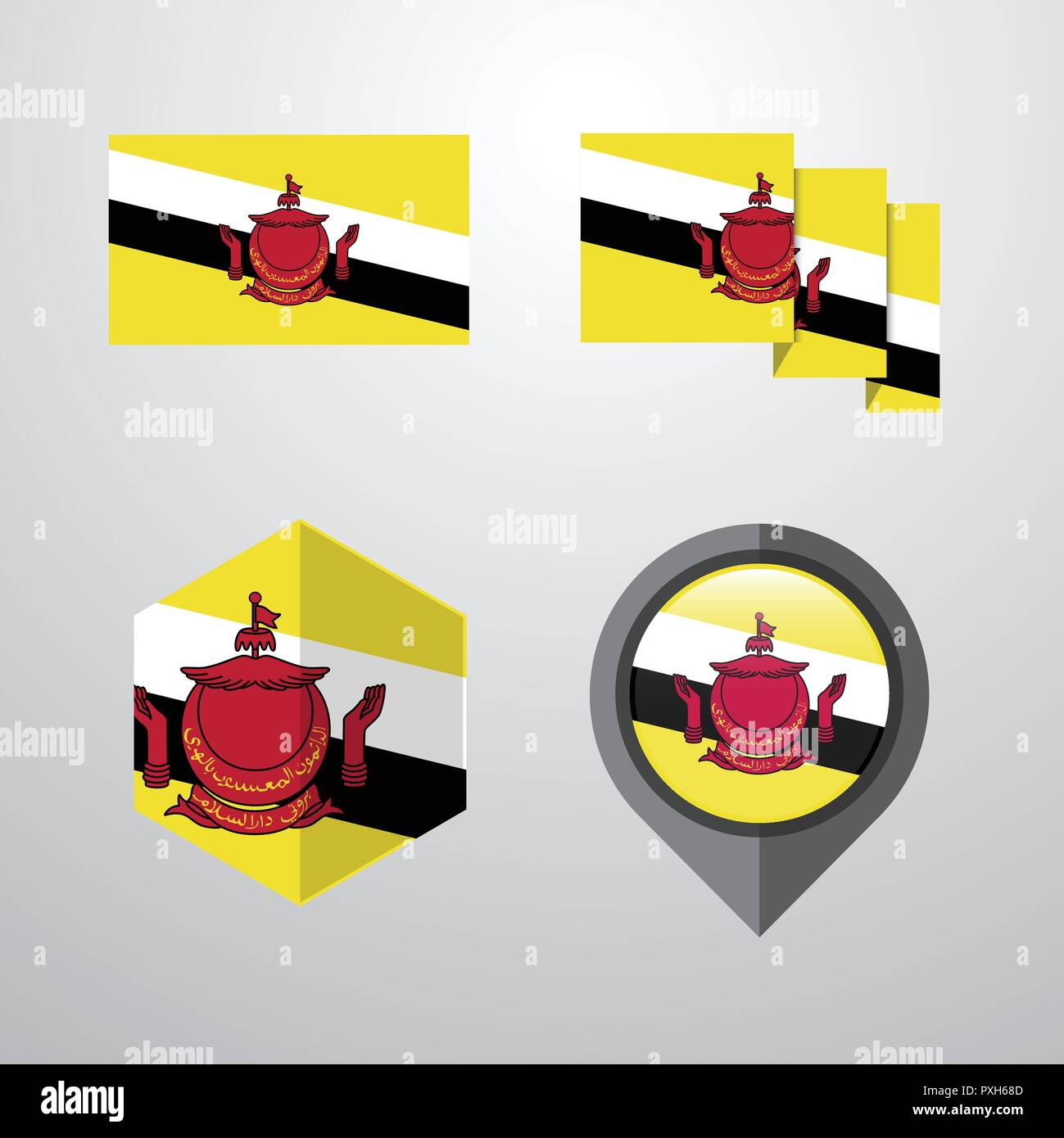 Brunei flag design set vector Stock Vector Image & Art - Alamy