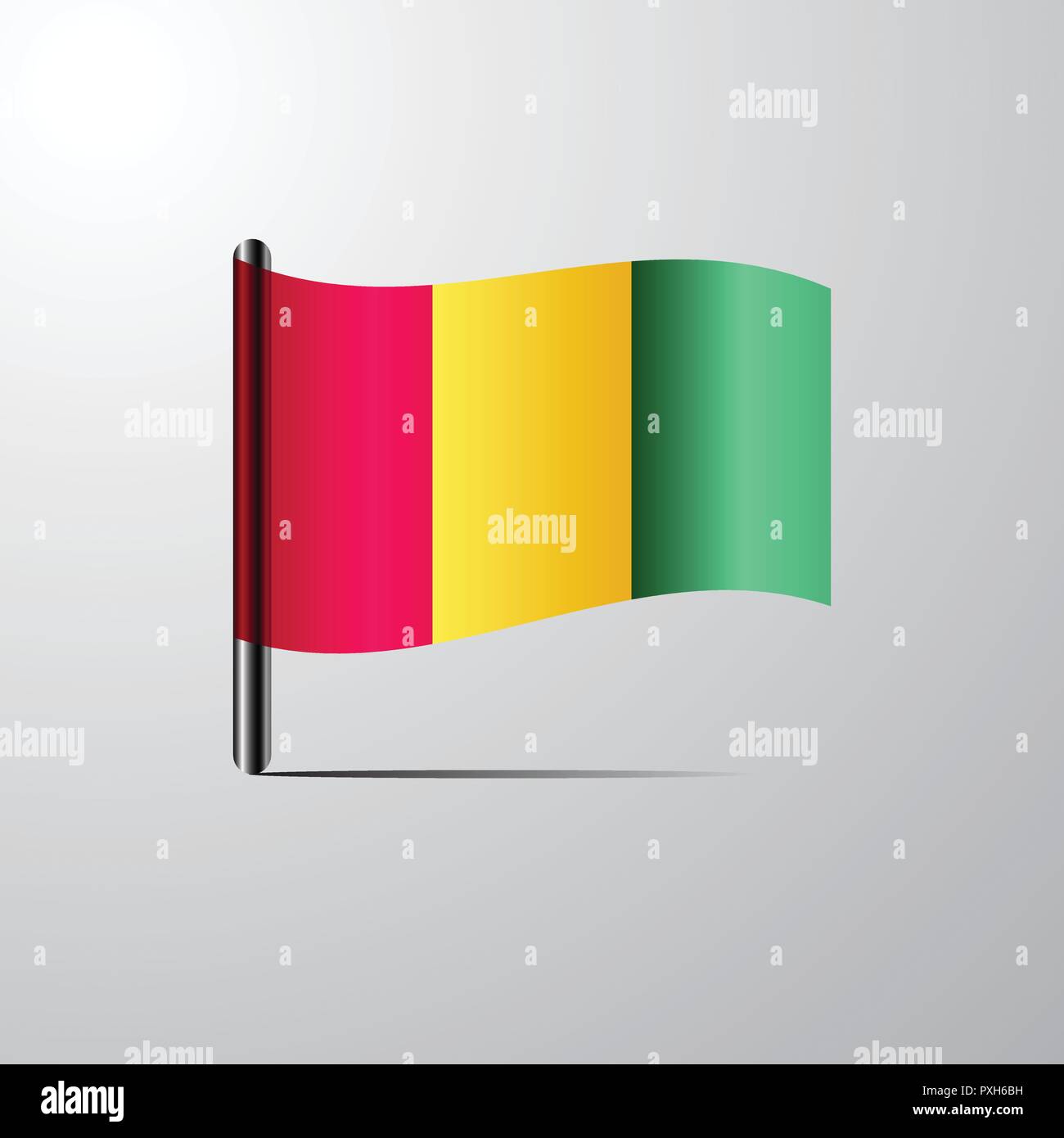 Wavy guinean flag Stock Vector Images - Alamy