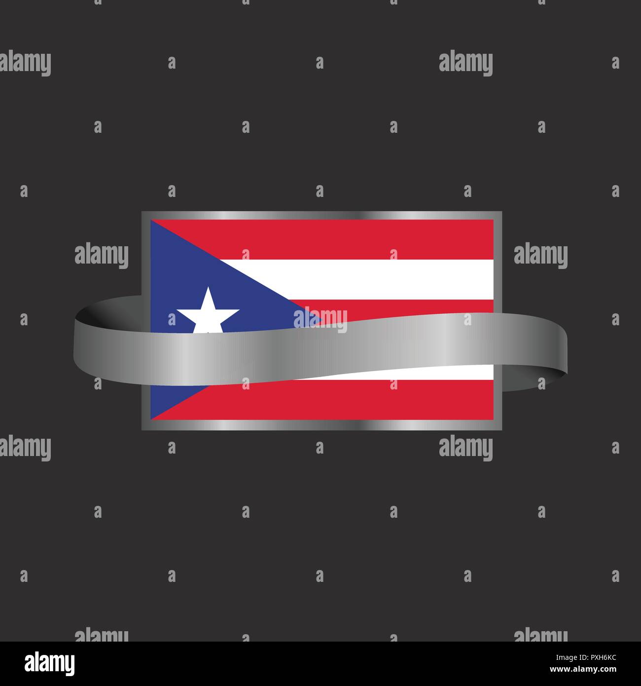 Puerto rico flag ribbon Stock Vector Images - Alamy