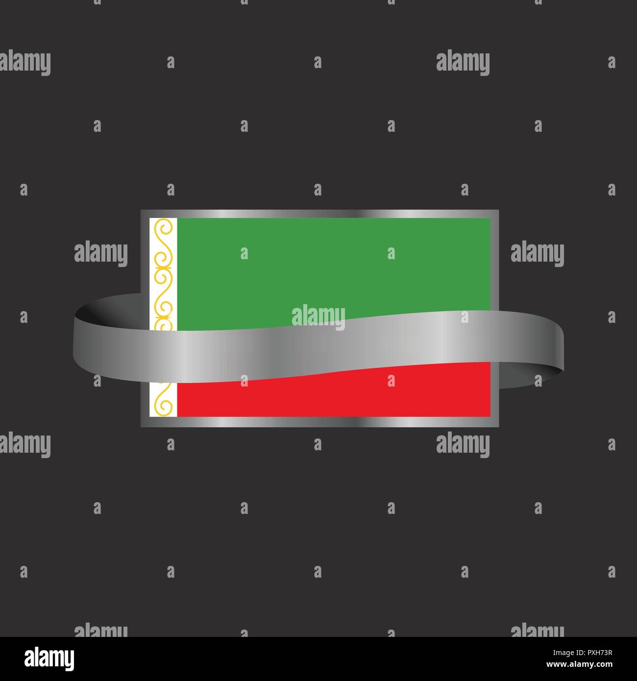 Chechen Republic flag Ribbon banner design Stock Vector Image & Art - Alamy