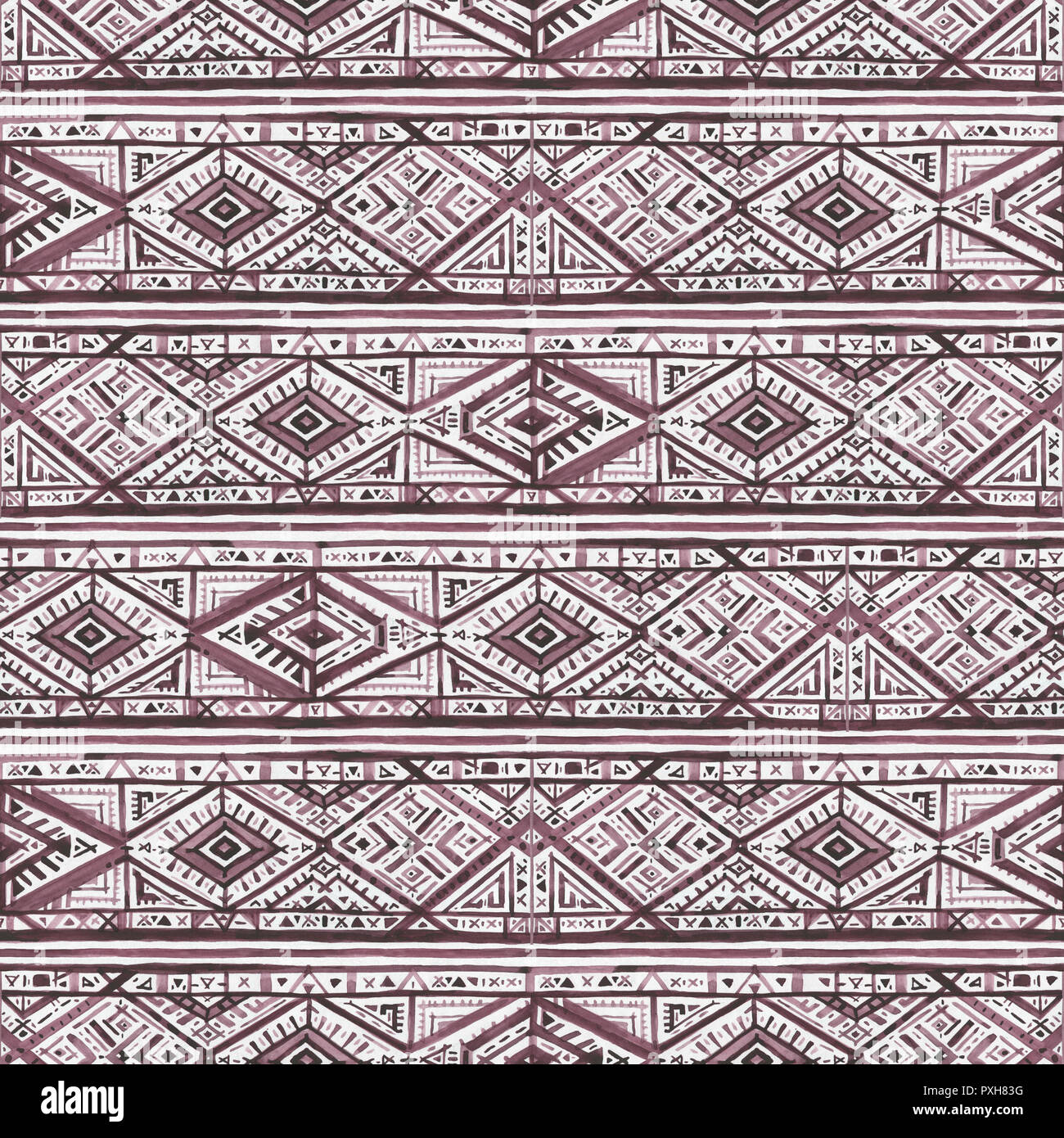 Abstract geometric print, tribal design Stock Photo - Alamy