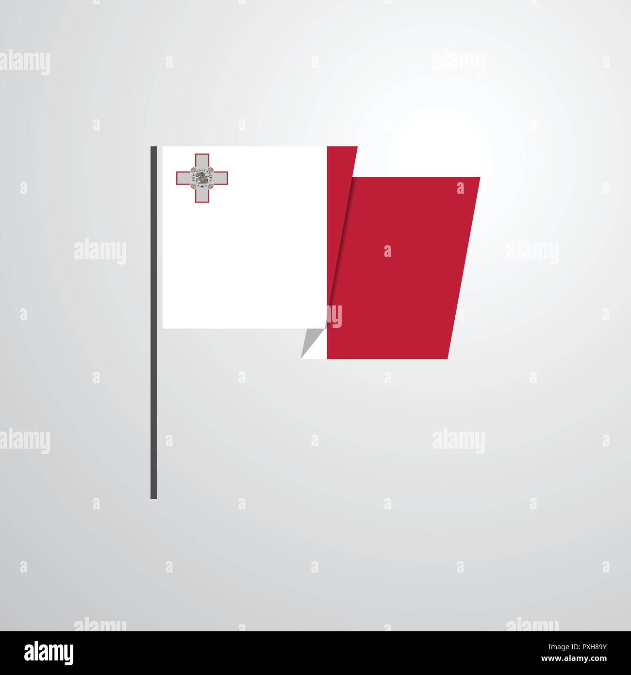 Malta waving Flag design vector Stock Vector Image & Art - Alamy
