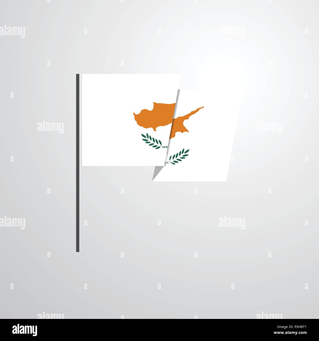 Cyprus waving Flag design vector Stock Vector Image & Art - Alamy