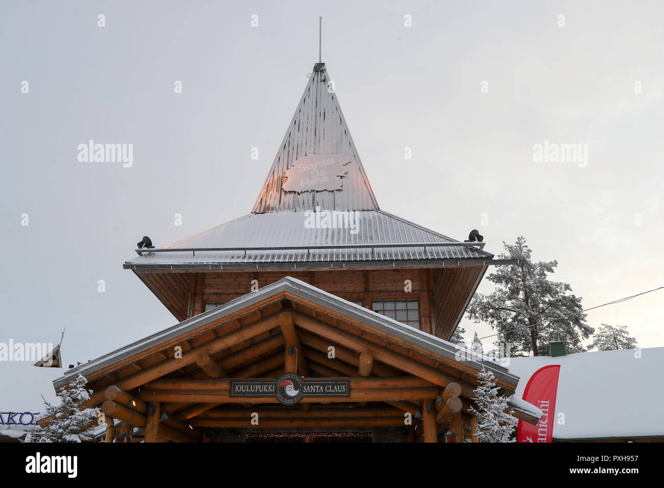 A view of the Santa Claus Village, in Rovaniemi, Finland. Rovaniemi is the provincial capital of ...