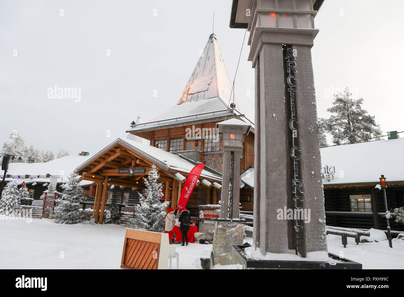 A view of the Santa Claus Village, in Rovaniemi, Finland. Rovaniemi is the provincial capital of ...