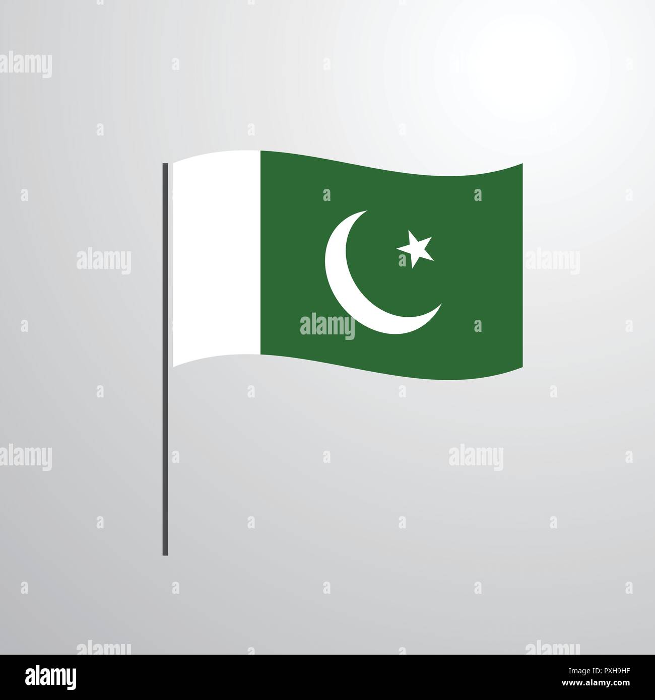 Wavy pakistani flag Stock Vector Images - Alamy