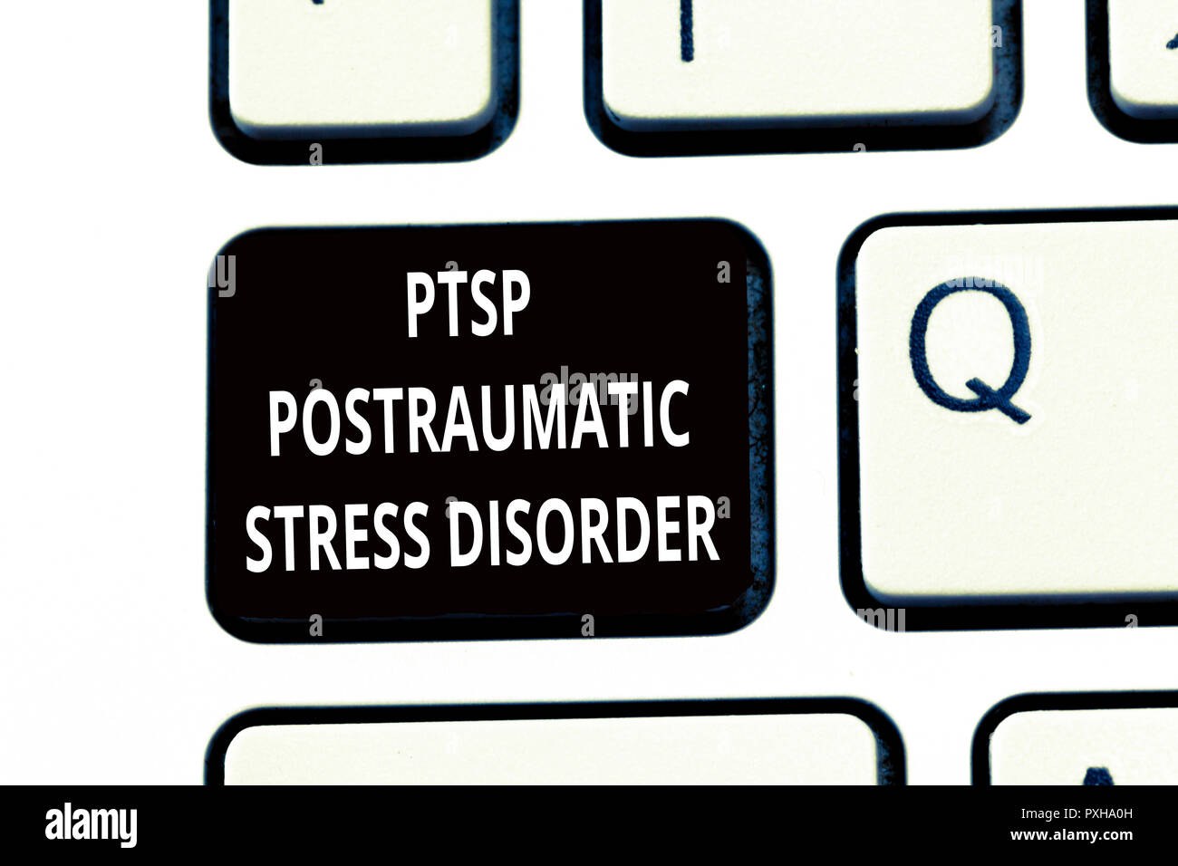 Conceptual hand writing showing Ptsd Postraumatic Stress Disorder ...