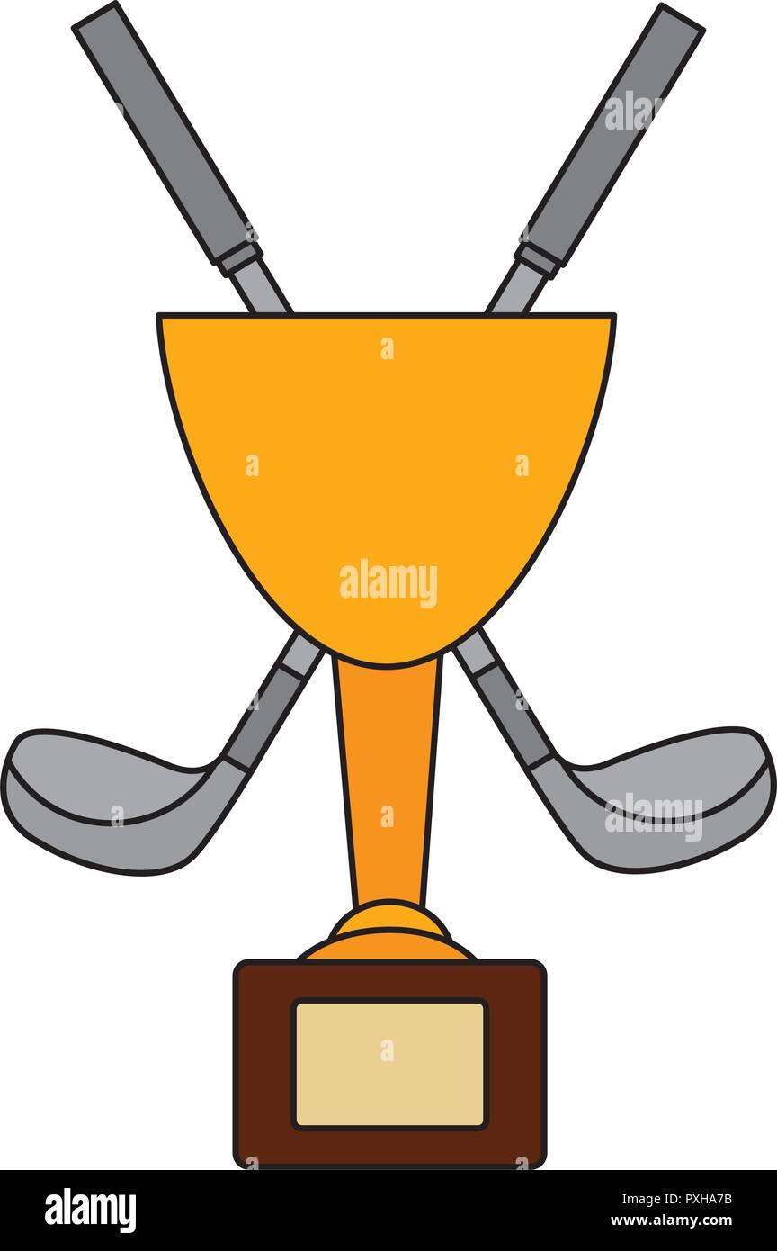 sport golf activity trophy competition vector illustration Stock Vector ...