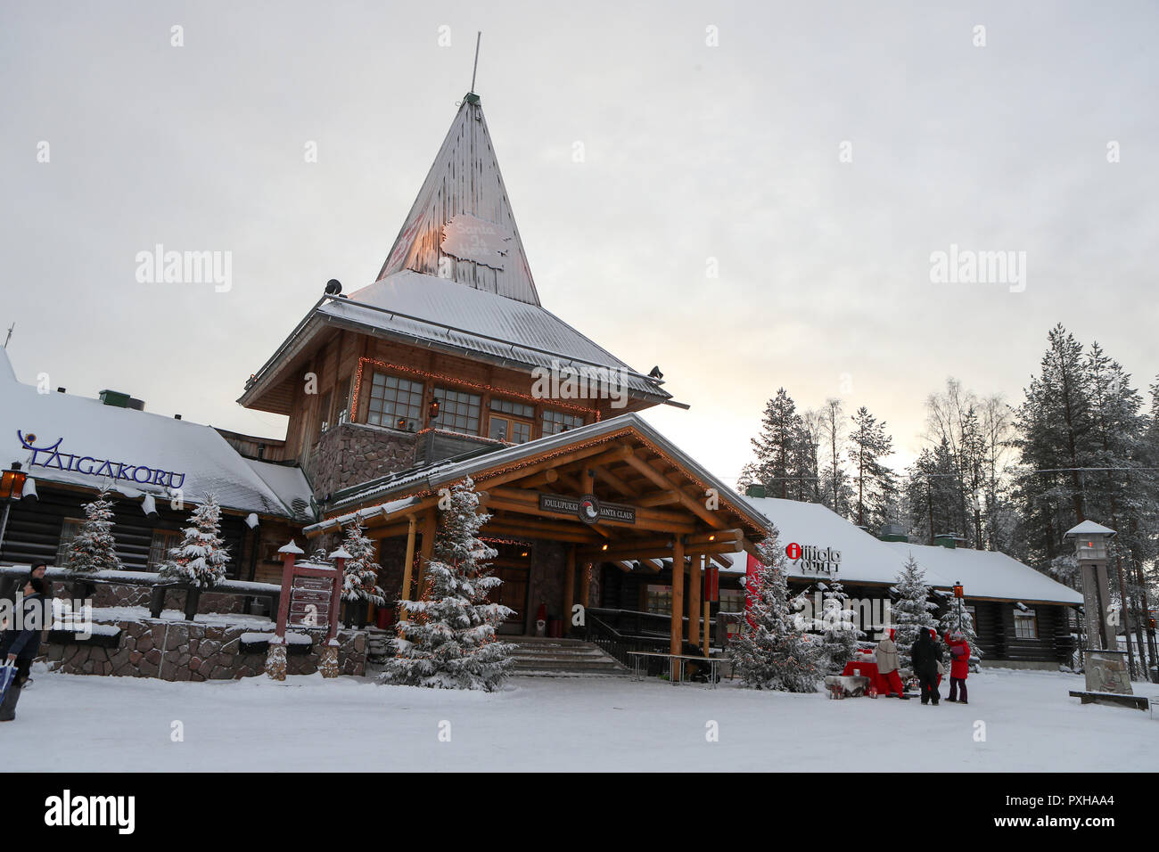 A view of the Santa Claus Village, in Rovaniemi, Finland. Rovaniemi is the provincial capital of ...
