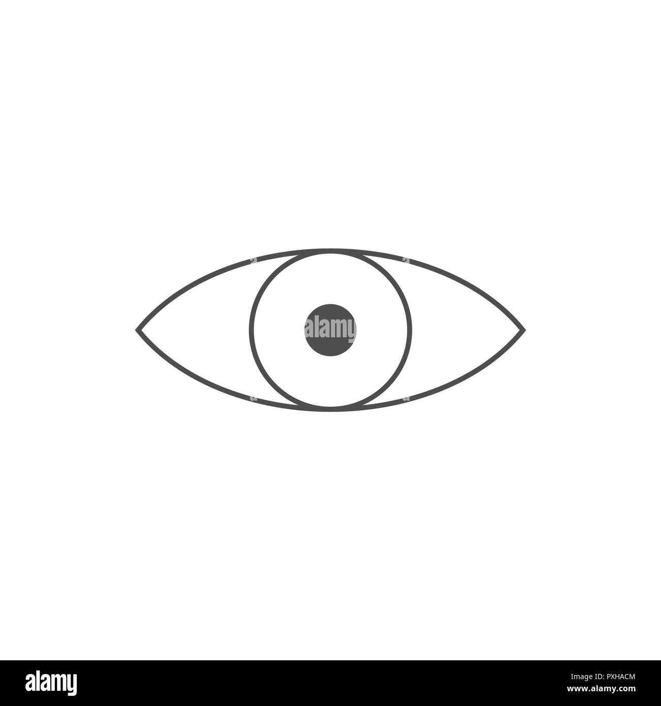Eye icon. Vector Simple flat Stock Vector Image & Art - Alamy