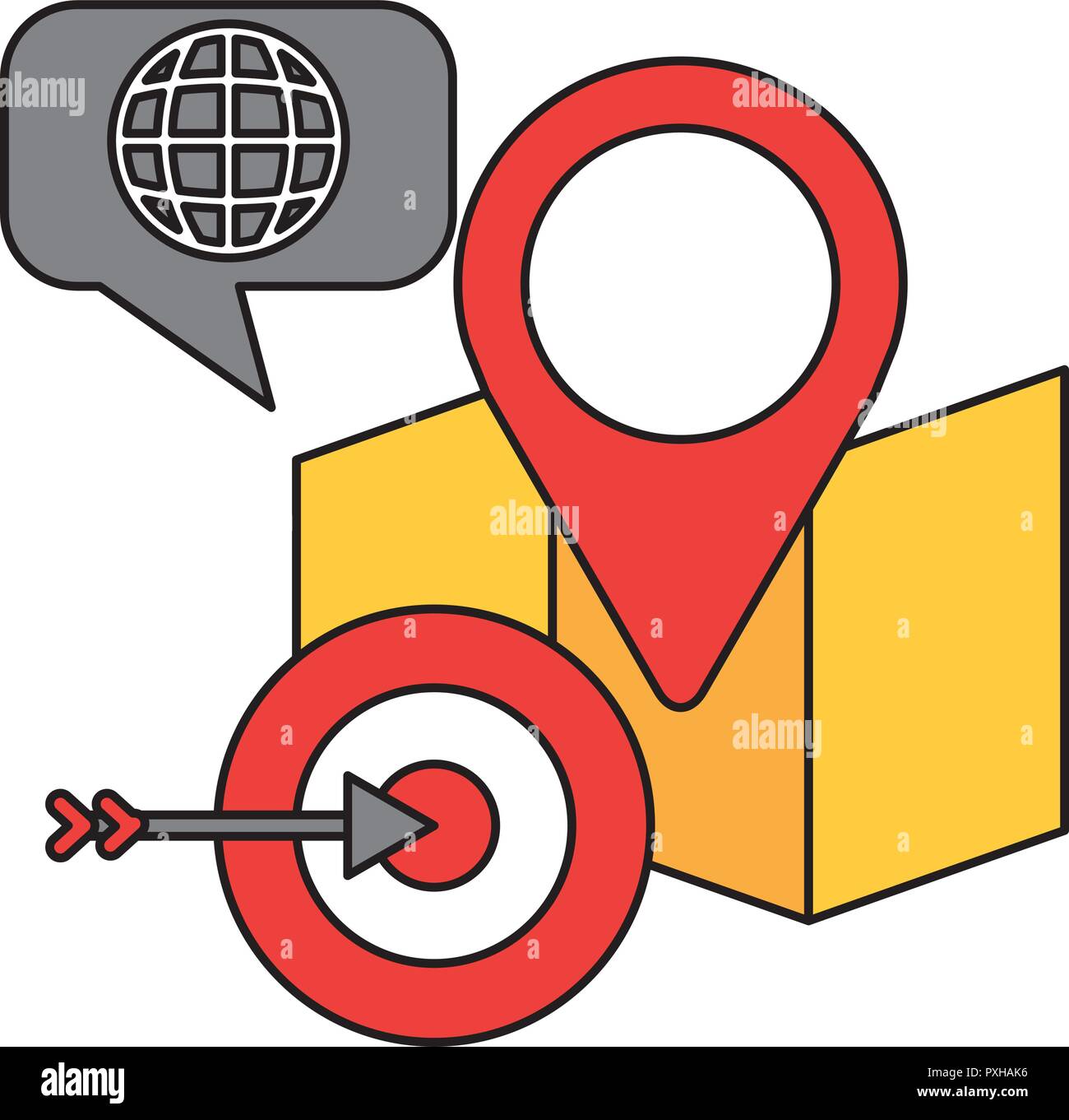 gps navigation map target data technology vector illustration Stock ...