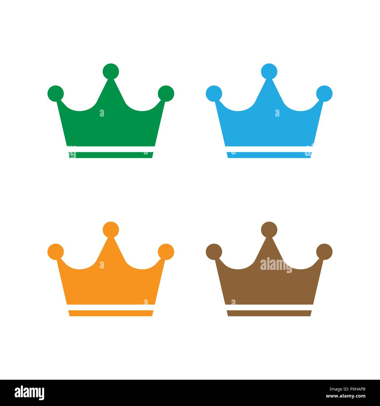 Flat green crown green Stock Vector Images - Alamy