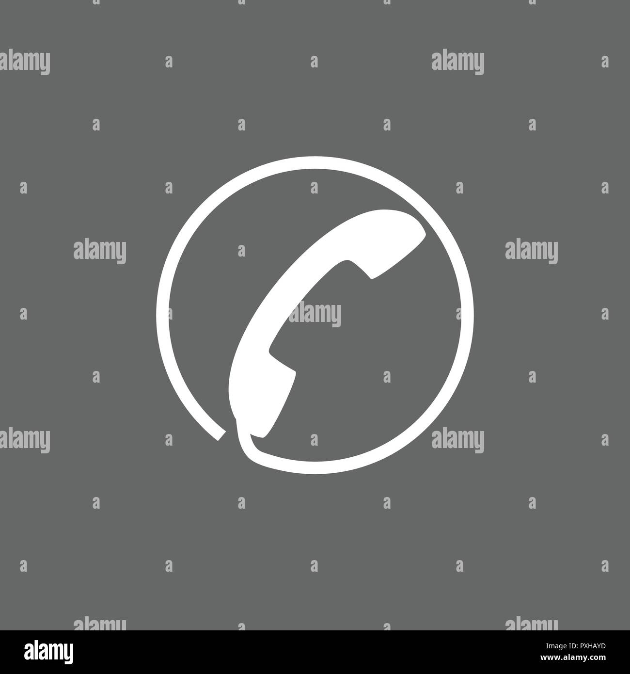 Phone icon, sign. Handset Vector illustration Flat design Stock Vector ...