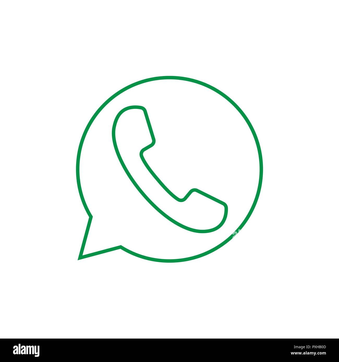 Phone icon, sign. Handset Vector illustration Flat design Stock Vector ...