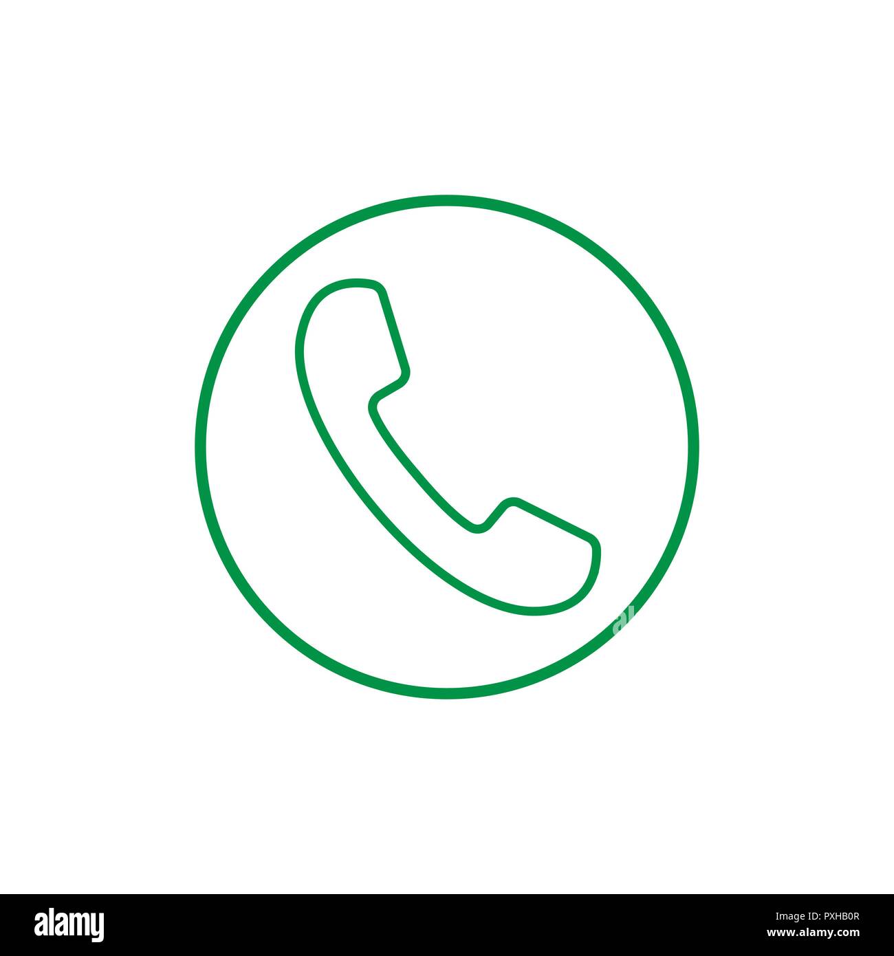 Phone icon, sign. Handset Vector illustration Flat design Stock Vector ...