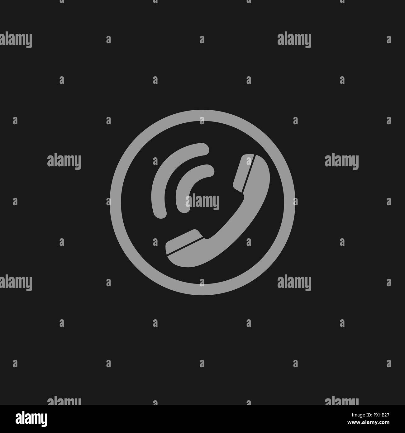 Phone icon, sign. Handset Vector illustration Flat design Stock Vector ...