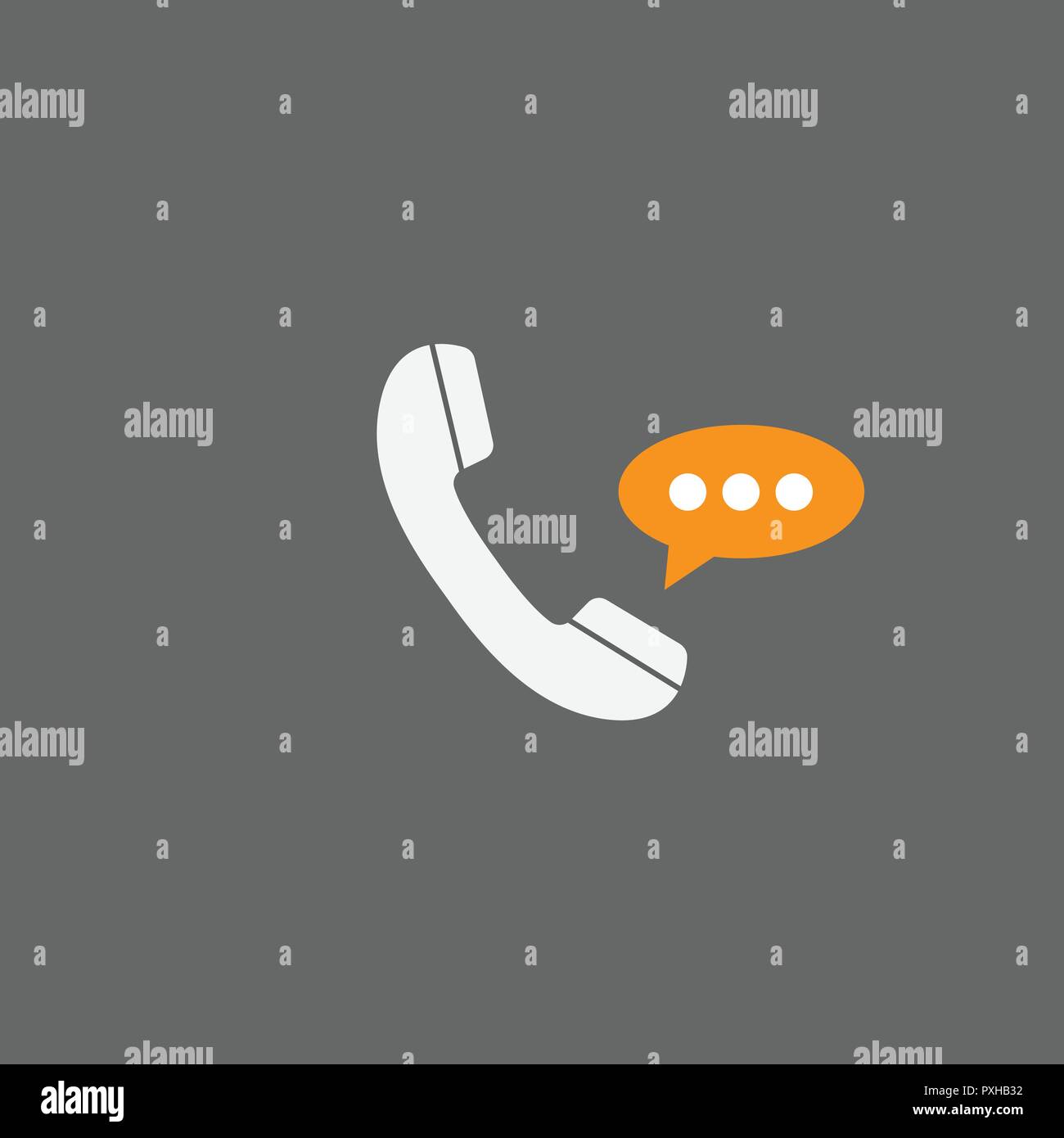 Phone icon, sign. Handset Vector illustration Flat design Stock Vector ...