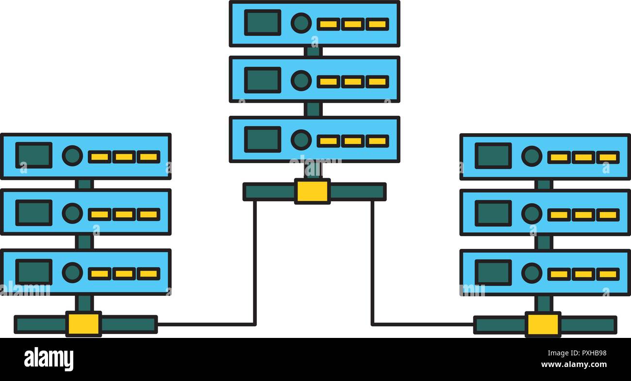 Database Server Center Technology Connection Stock Vector Image And Art