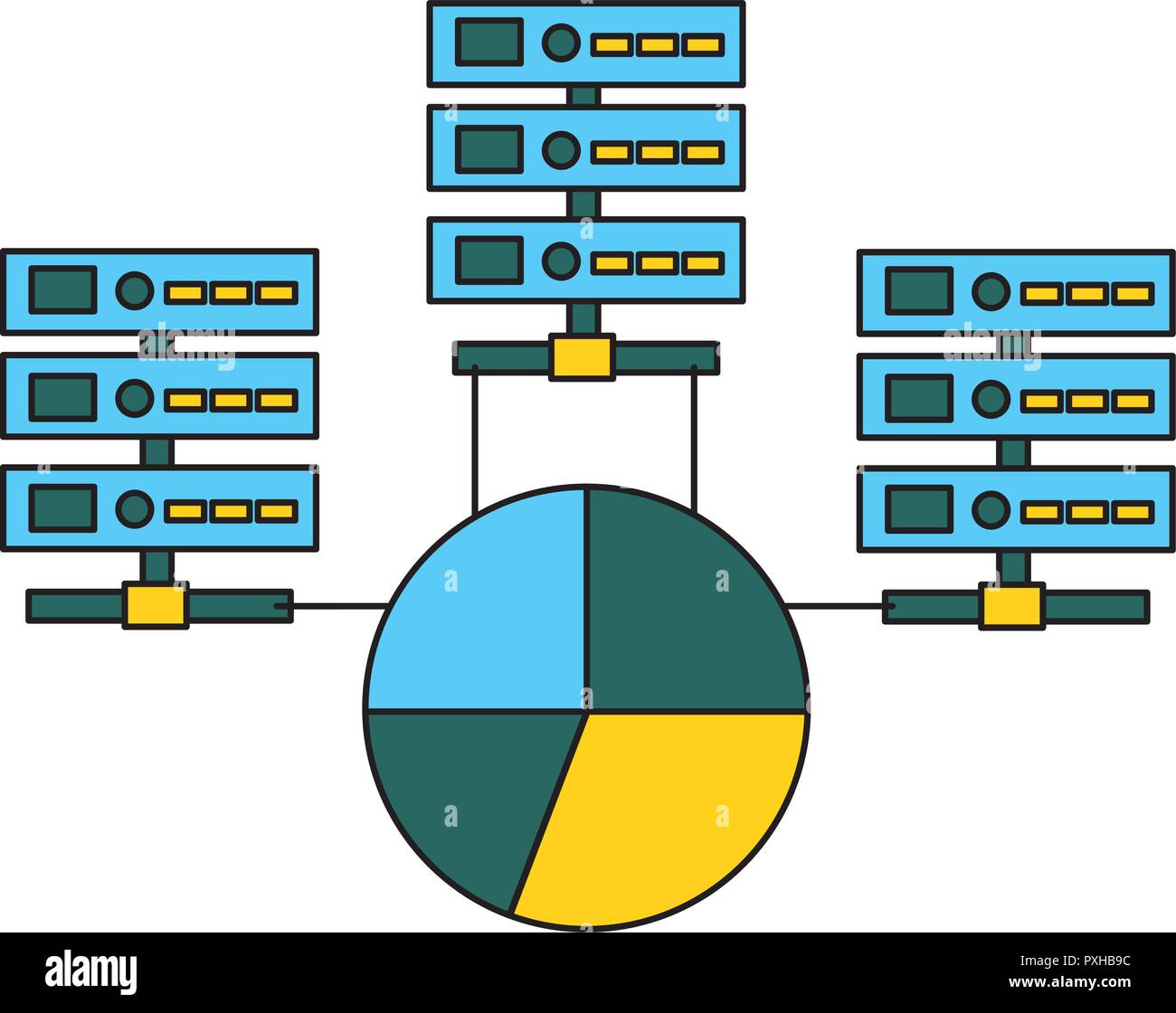 chart financial database center connection Stock Vector Image & Art - Alamy