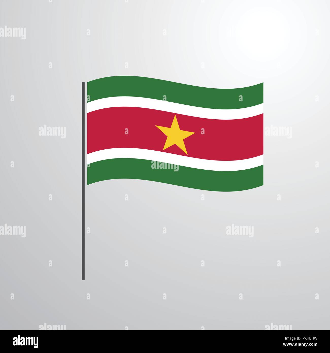 Waving surinamese flag Stock Vector Images - Alamy