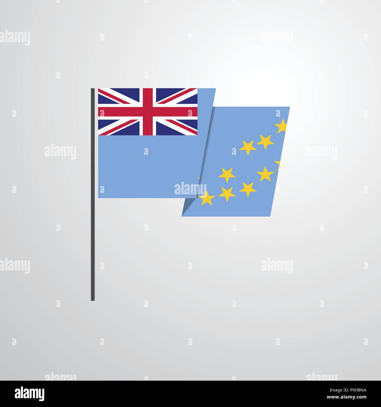 Wavy tuvaluan flag hi-res stock photography and images - Alamy