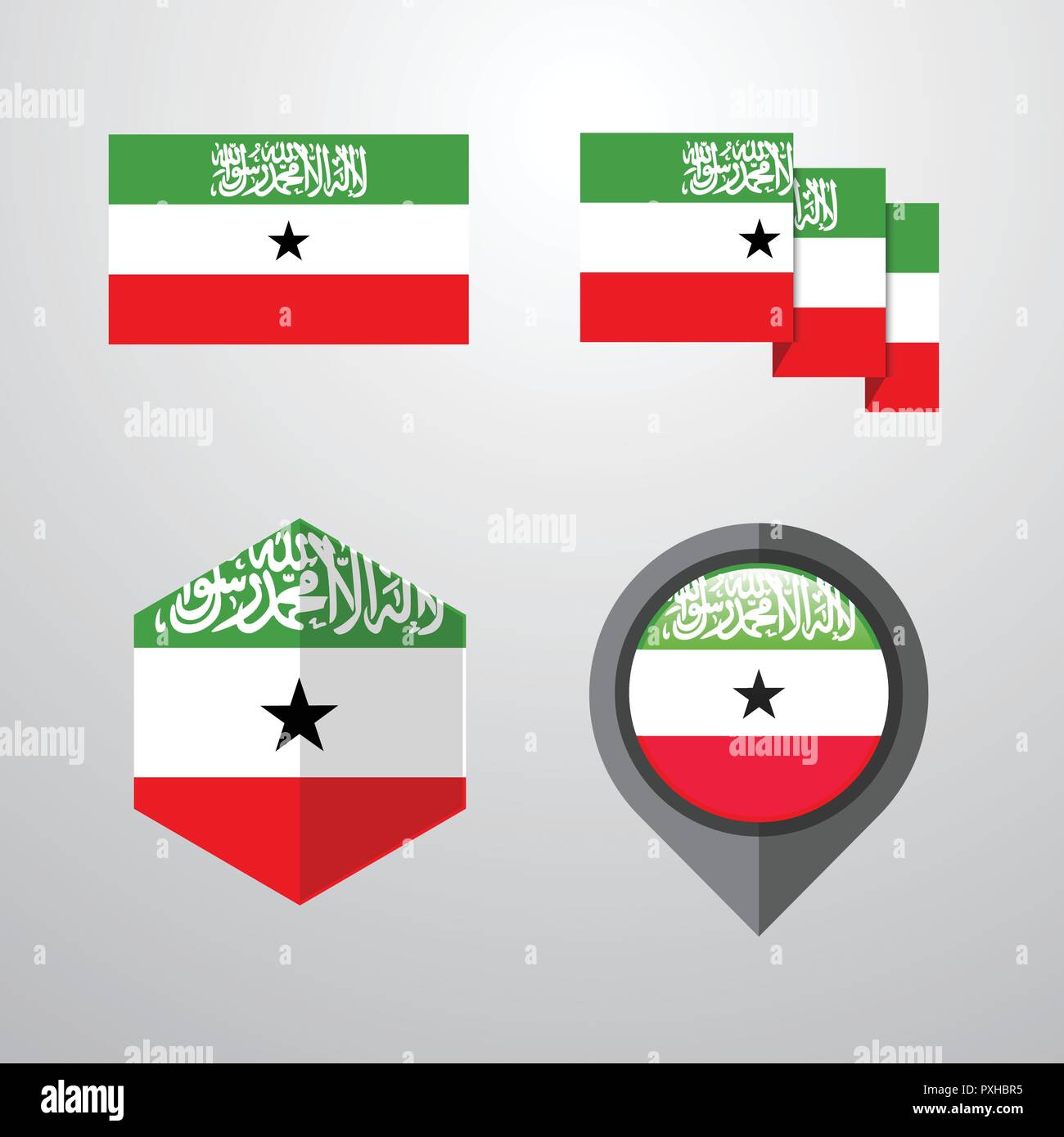 Somaliland flag design set vector Stock Vector Image & Art - Alamy