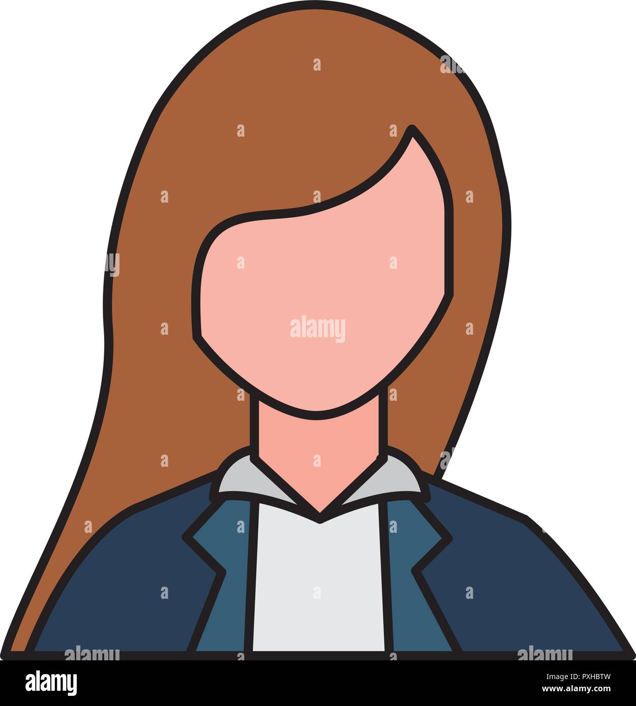 Woman middle age portrait Stock Vector Images - Alamy