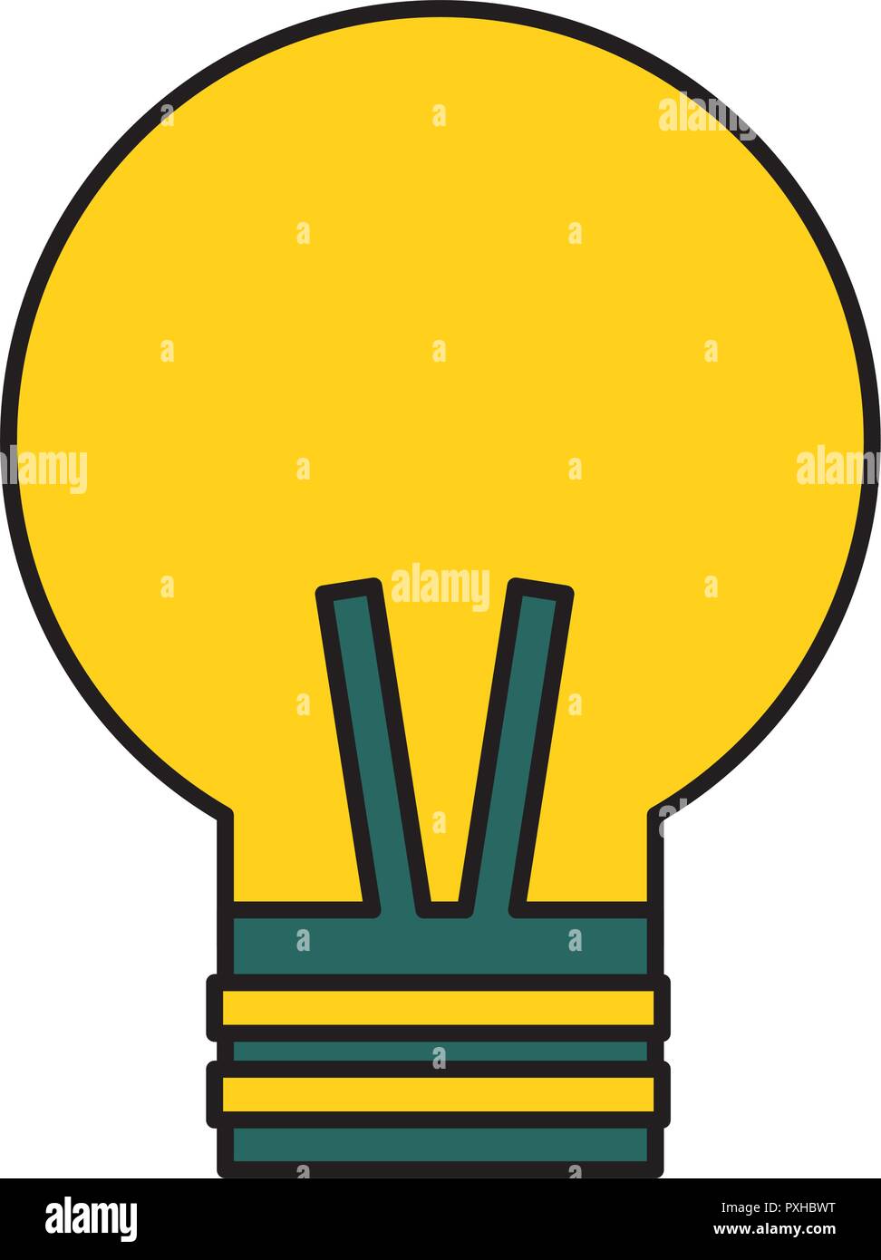 light bulb on white background Stock Vector Image & Art - Alamy
