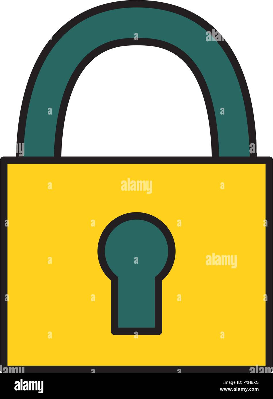 Padlock combination lock on Stock Vector Images - Alamy