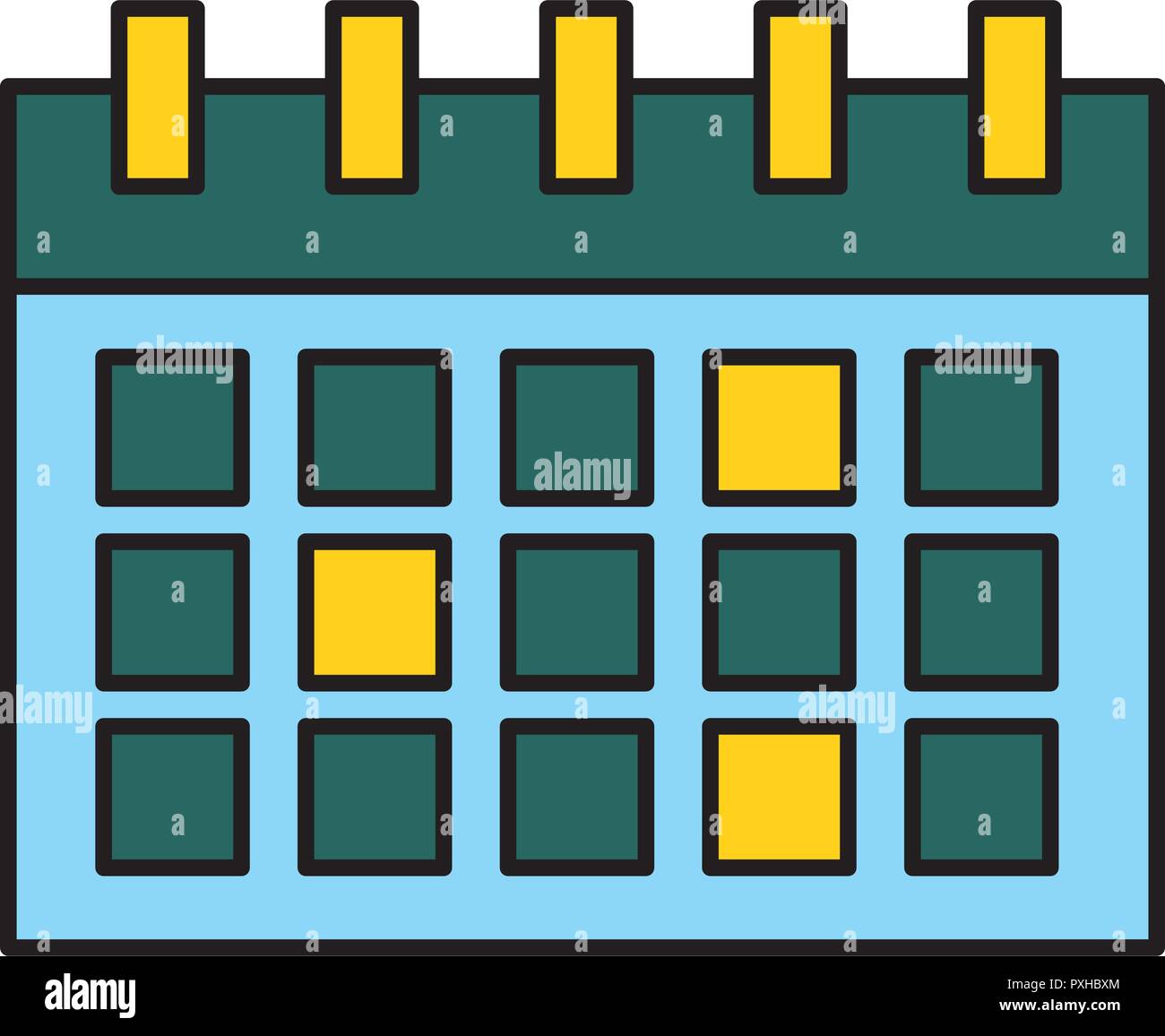 calendar reminder planner on white background Stock Vector Image & Art ...