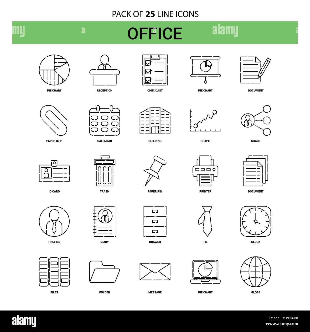 Office 25 line icon hi-res stock photography and images - Alamy