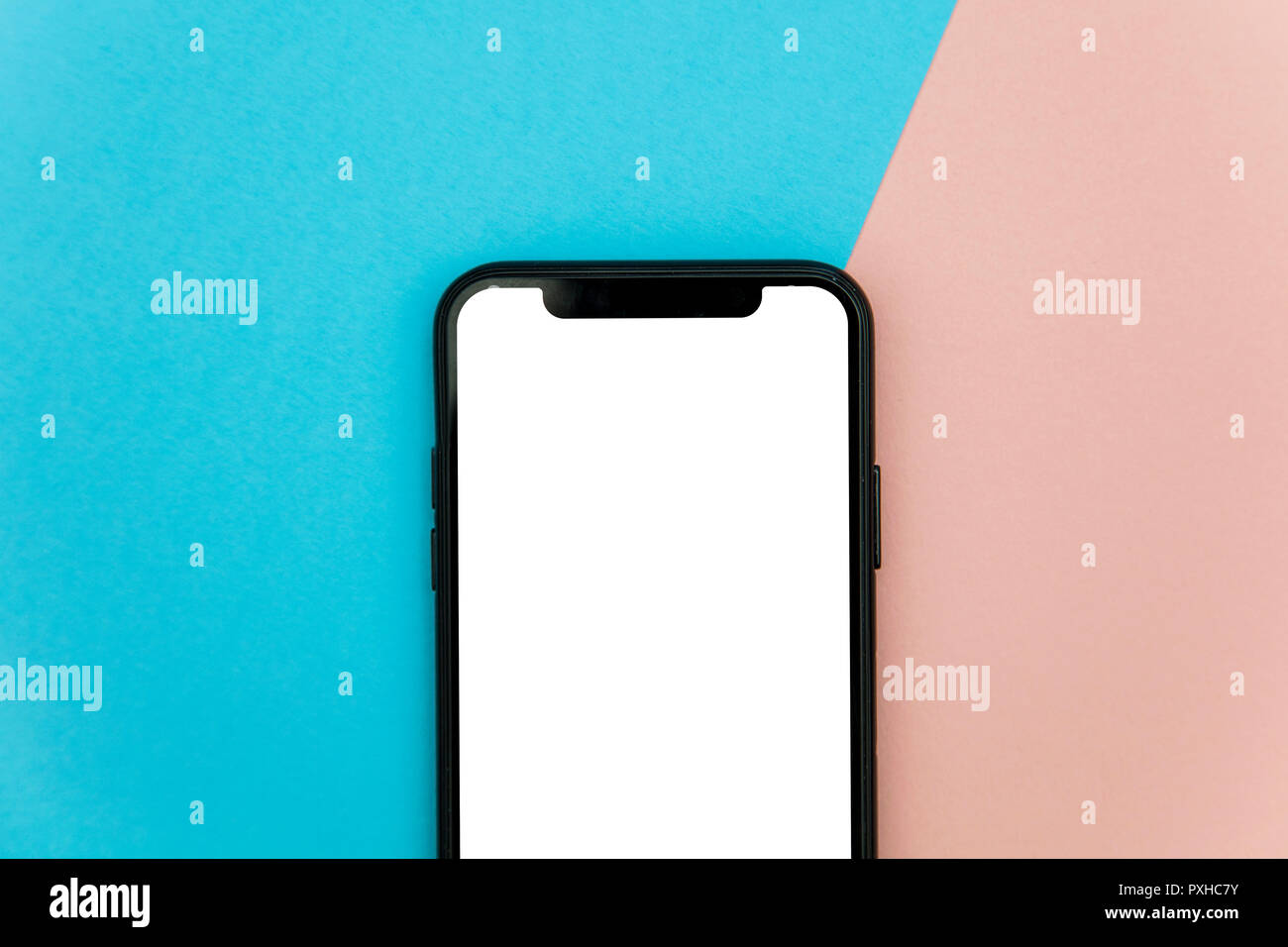 Front view of a modern frameless smartphone screen Stock Photo - Alamy