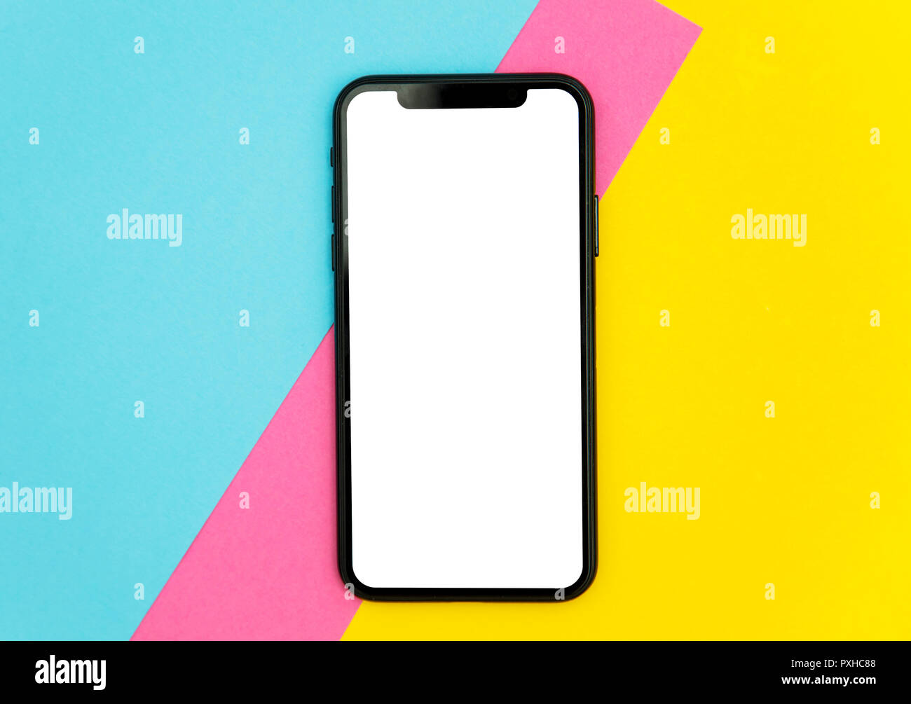 Front view of a modern frameless smartphone screen Stock Photo - Alamy