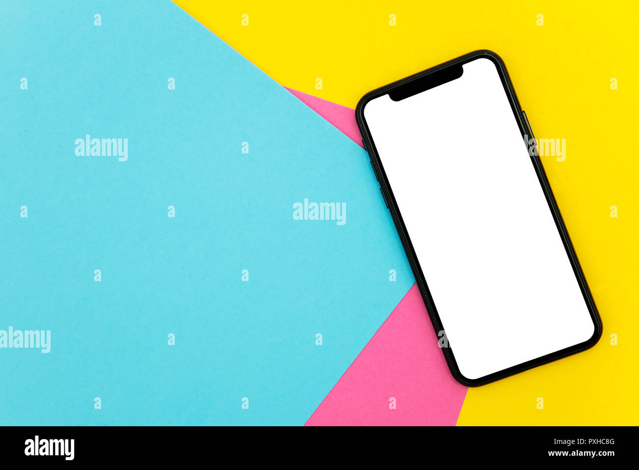 Front view of a modern frameless smartphone screen Stock Photo - Alamy