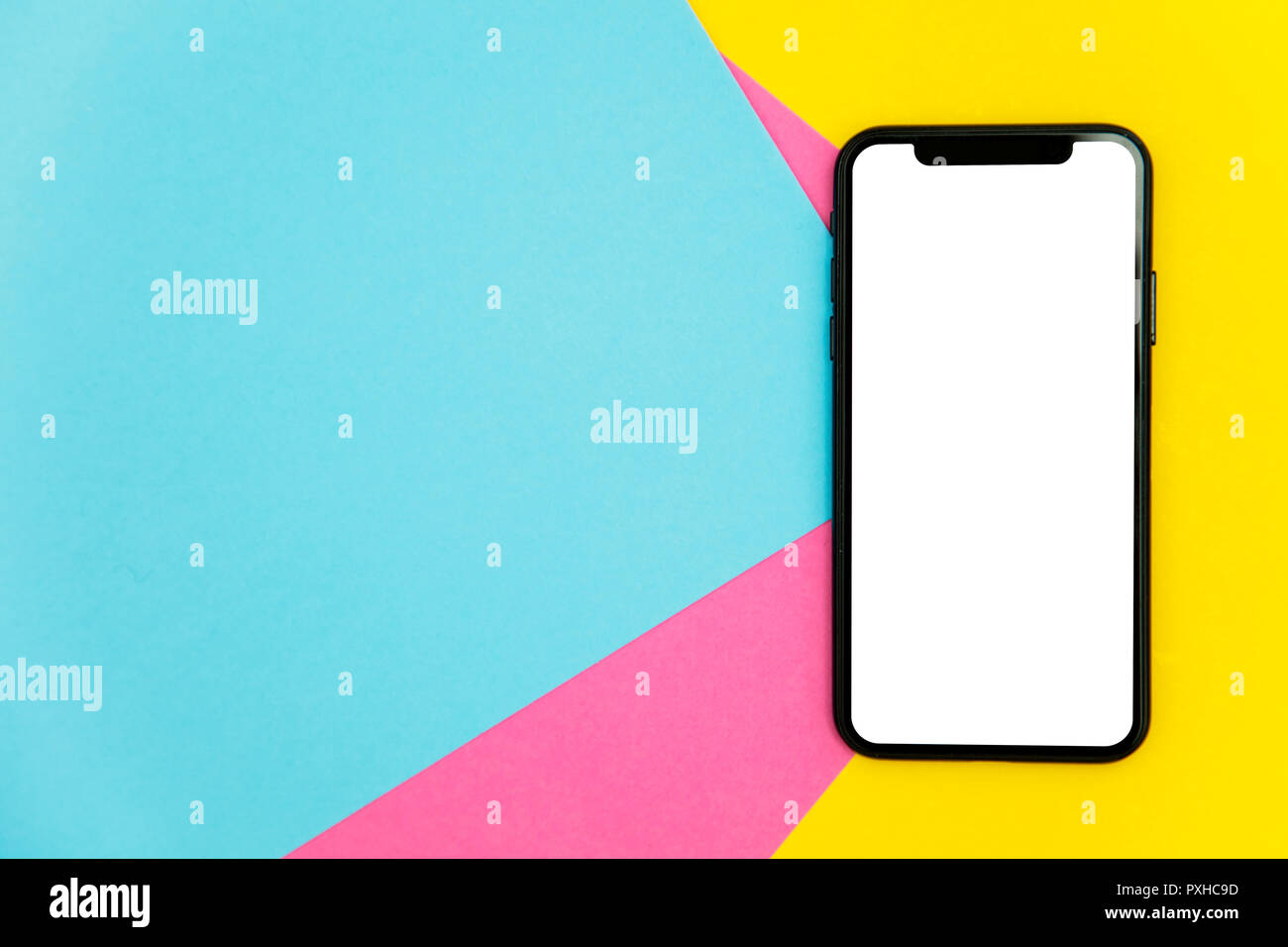 Front view of a modern frameless smartphone screen Stock Photo - Alamy