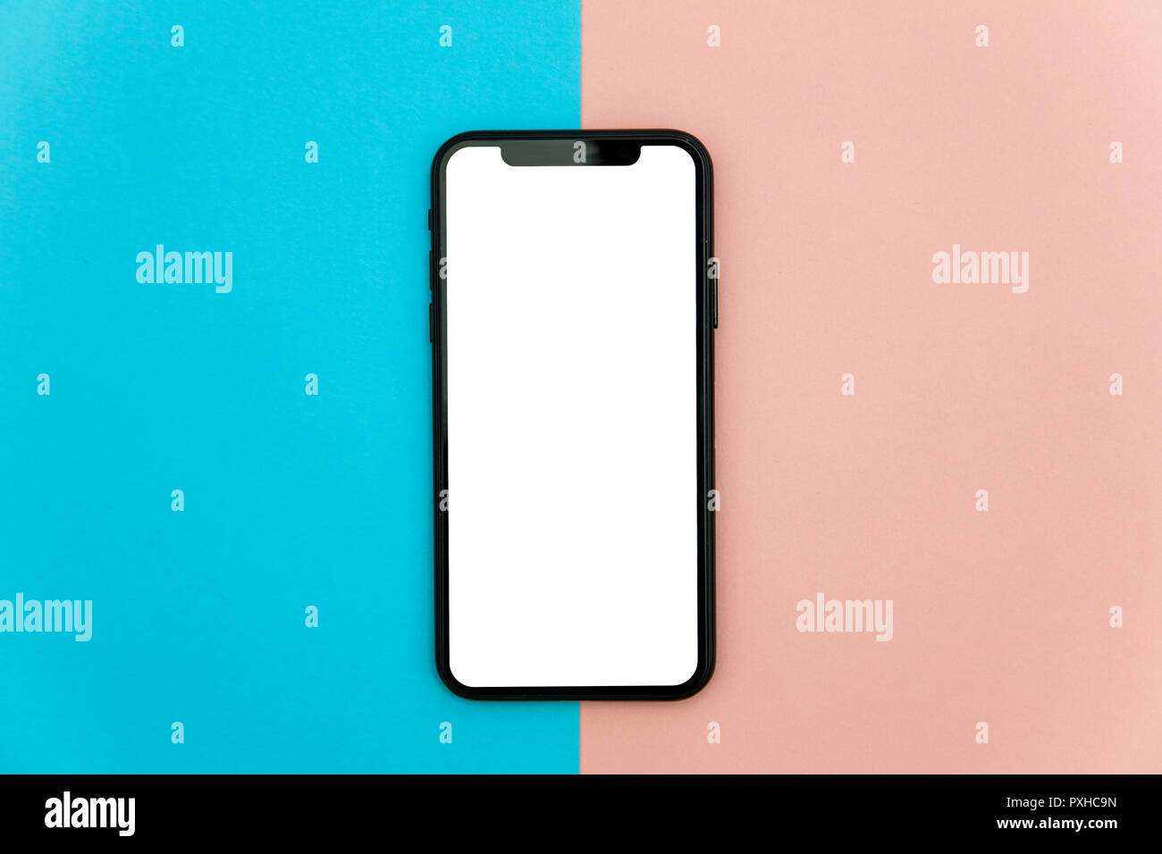 Front view of a modern frameless smartphone screen Stock Photo - Alamy