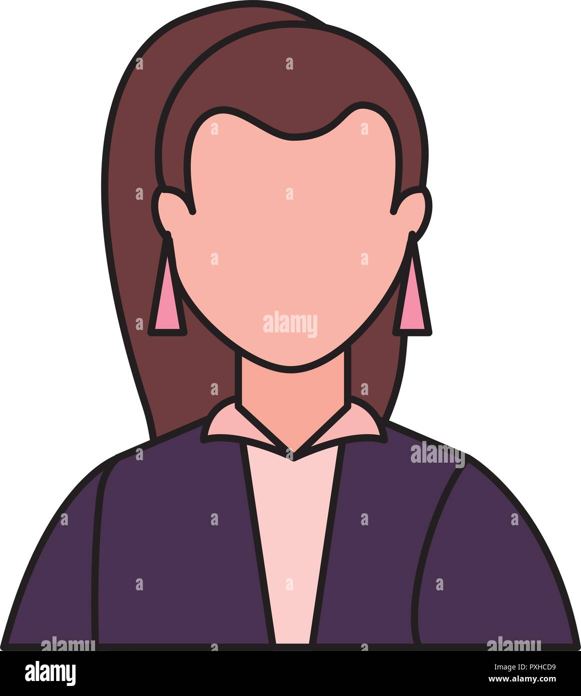 woman portrait on white background Stock Vector Image & Art - Alamy