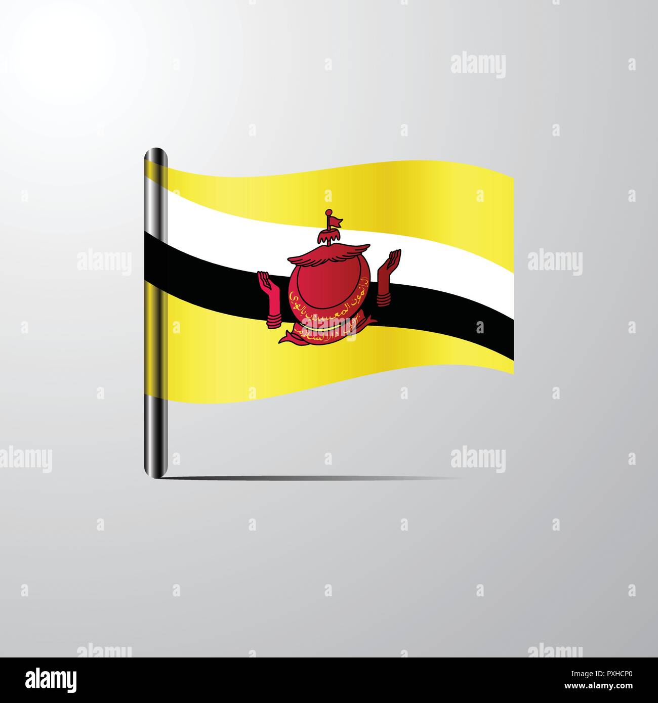 Brunei darussalam flag waving Stock Vector Images - Alamy