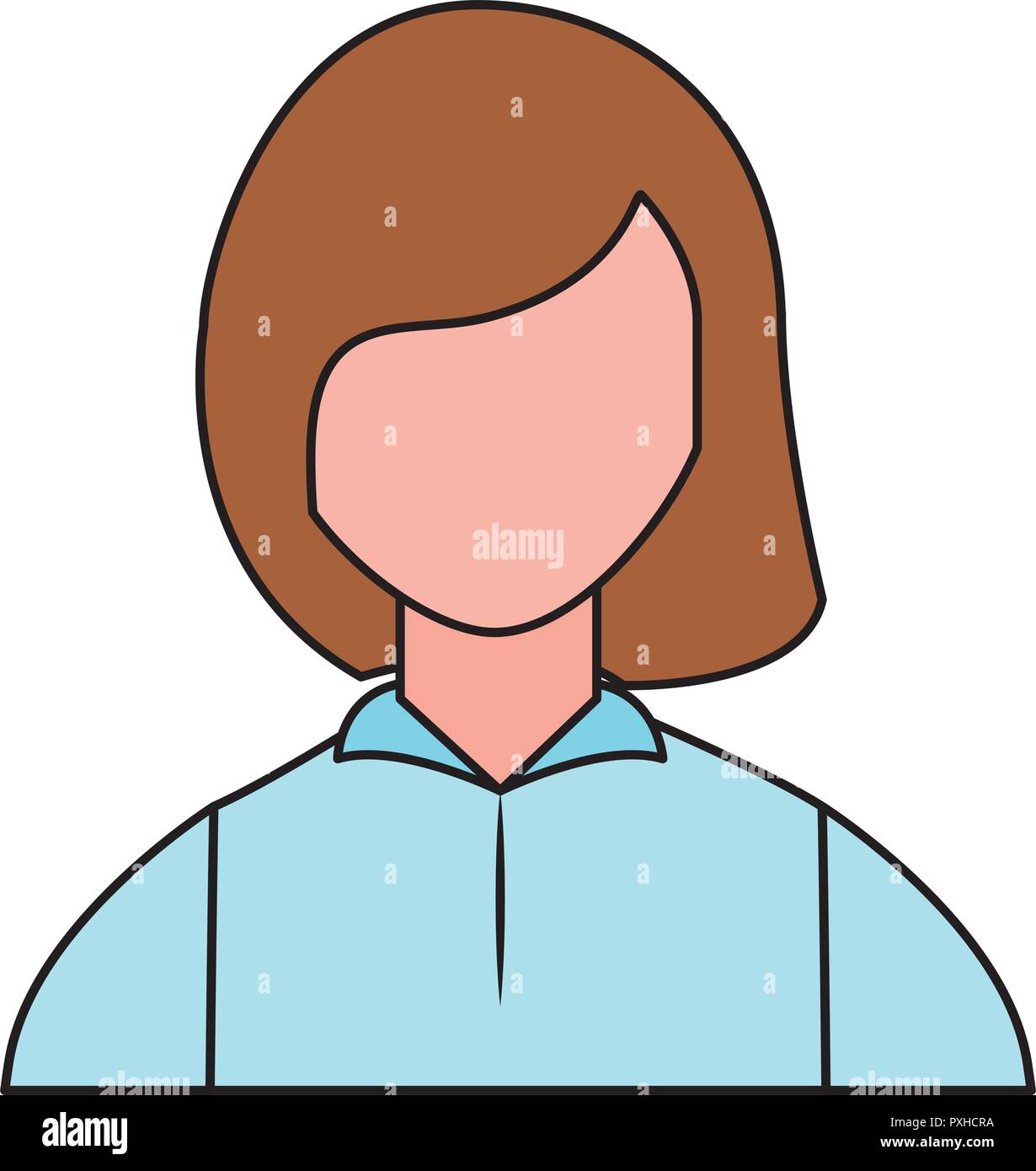 woman portrait on white background Stock Vector Image & Art - Alamy