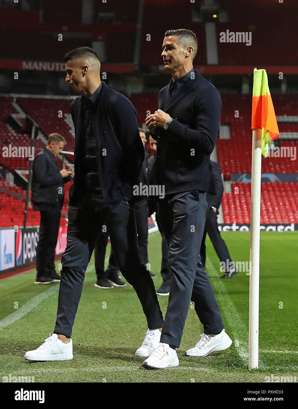 Juventus' Cristiano Ronaldo during the walkaround at Old Trafford ...