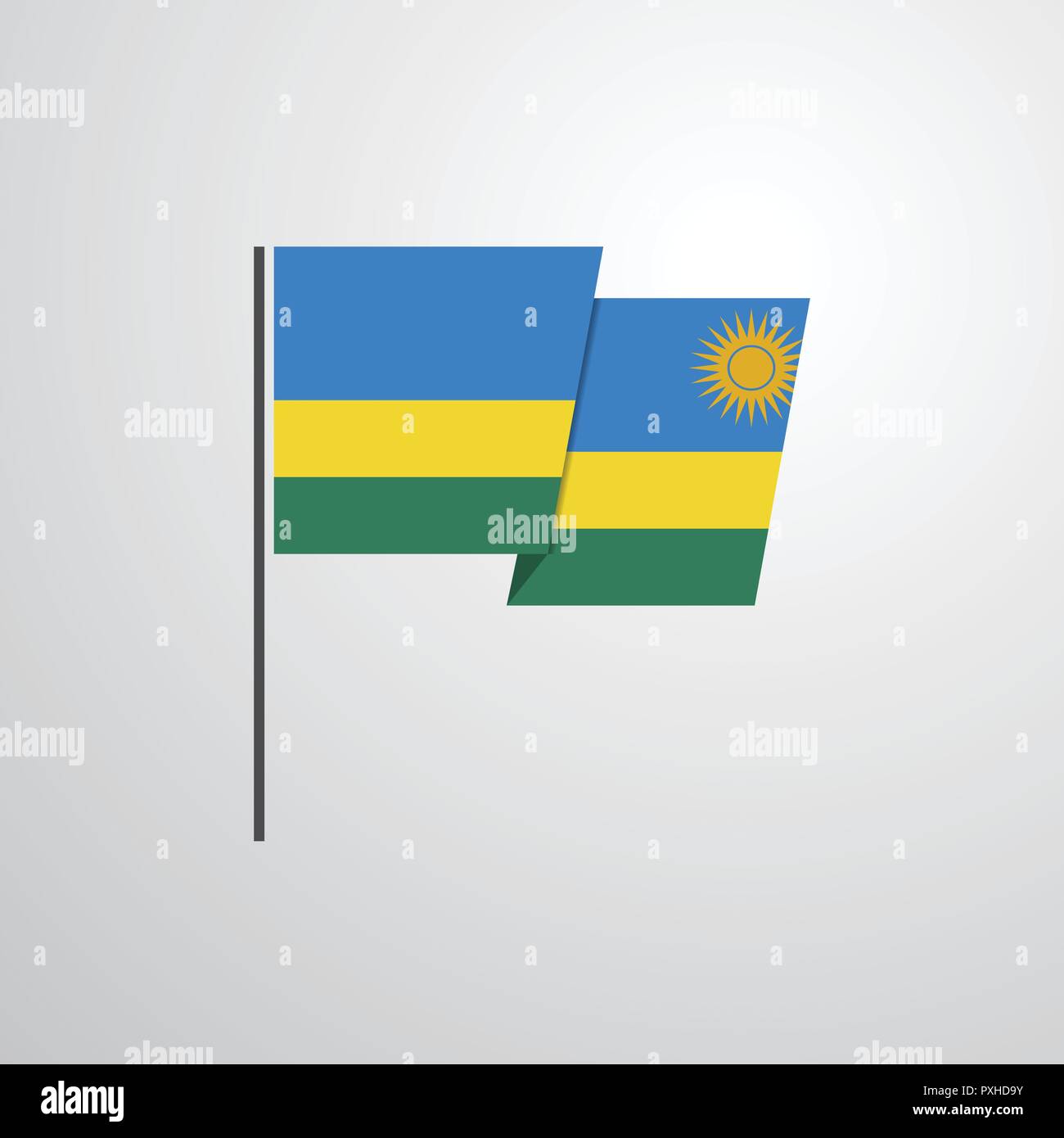 Rwanda waving Flag design vector Stock Vector Image & Art - Alamy