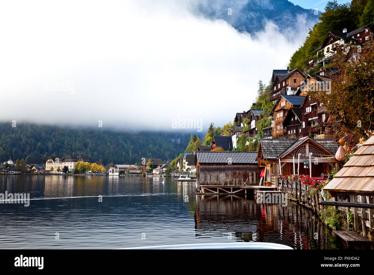 Hallstatt city view Stock Photo - Alamy