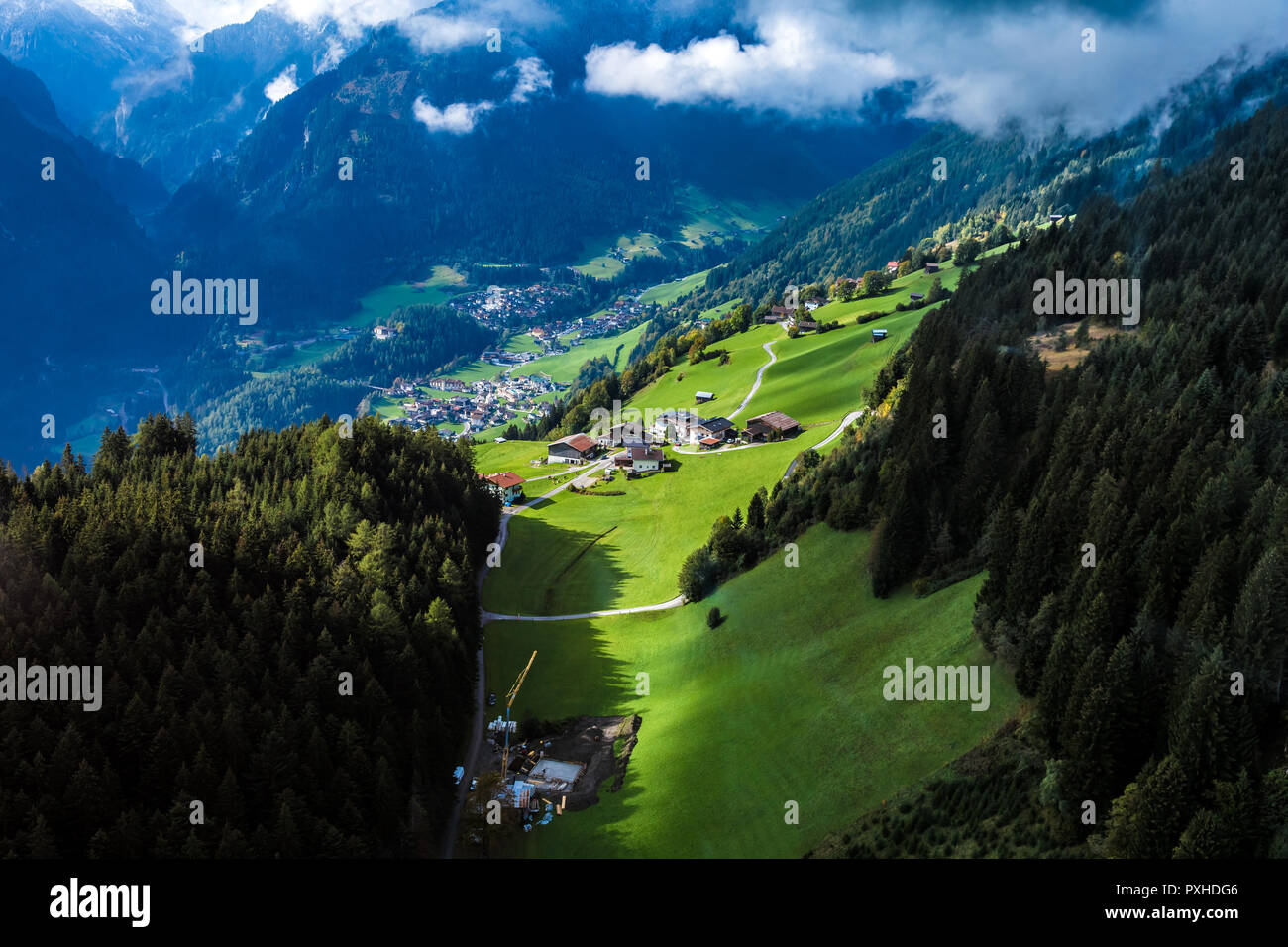 Ski resort in Mayrhofen, Austria Stock Photo - Alamy